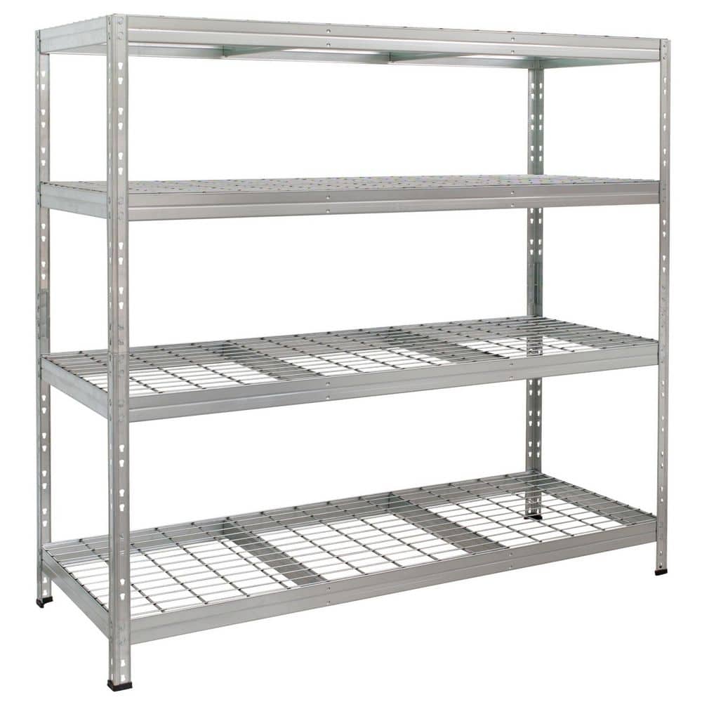 AR SHELVING NSF Series 4-Tier Galvanized Steel Garage Storage Shelving ...