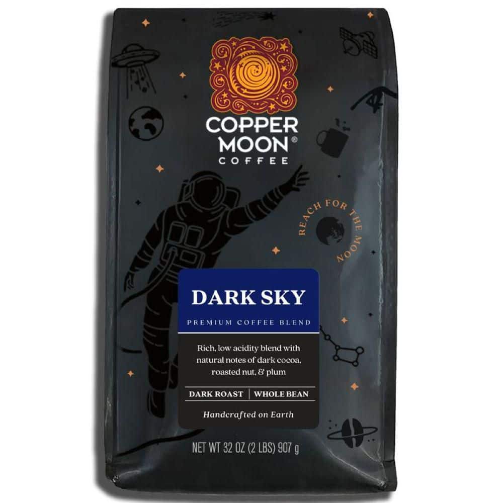 COPPER MOON 32 oz. Dark Sky Blend, Dark Roast, Coffee Beans. 260124 ...