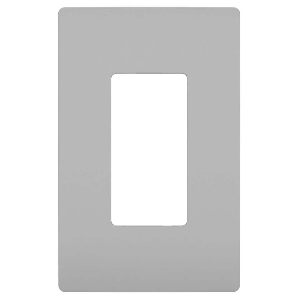 Legrand radiant 1-Gang 1-Decorator/Rocker Screwless Wall Plate, Gray (1 ...