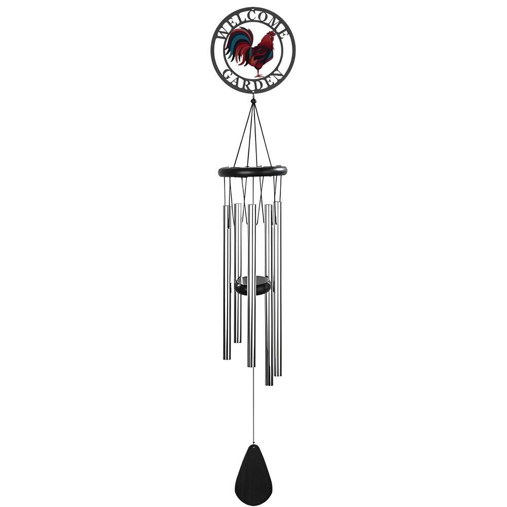 FC Design 23 in. Long Rooster Wood Top Wind Chime GSC9932274 - The Home ...
