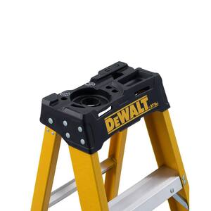 DEWALT 8 ft. Fiberglass Step Ladder 12.2 ft. Reach Height Type 1A - 300 ...