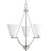 Progress Lighting Bravo Collection 3-Light Brushed Nickel Foyer Pendant ...