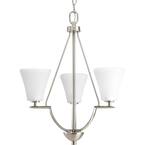 Progress Lighting Bravo Collection 3-Light Brushed Nickel Foyer Pendant ...