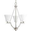 Progress Lighting Bravo Collection 3-Light Brushed Nickel Foyer Pendant ...
