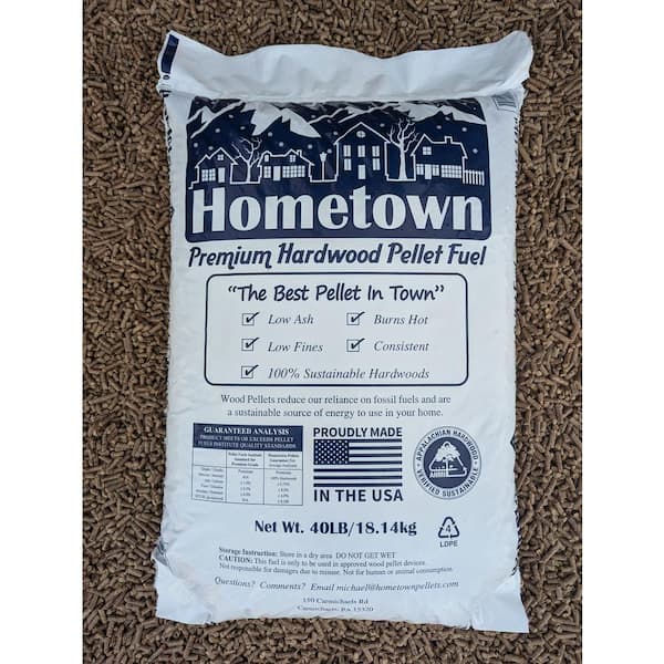 Hometown Hardwood Pellet Fuel-40 lb. bag 078 - The Home Depot
