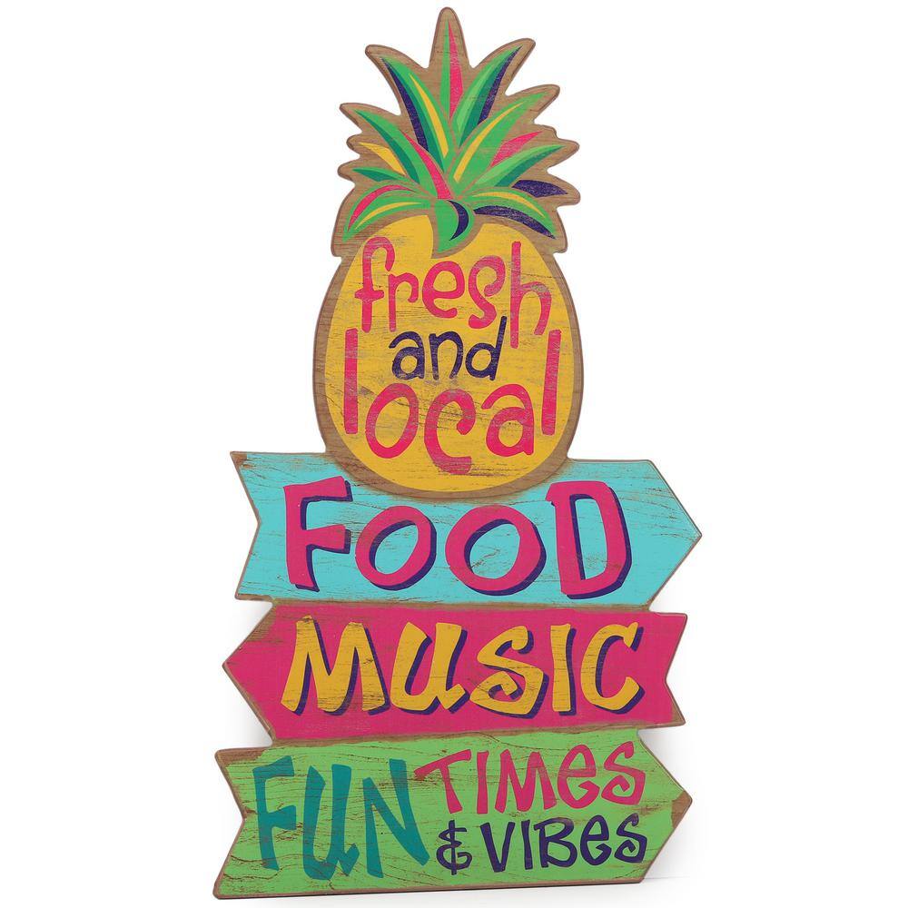 Open Road Brands Fresh & Local Pineapple Wood Wall Decor 90180674-s ...