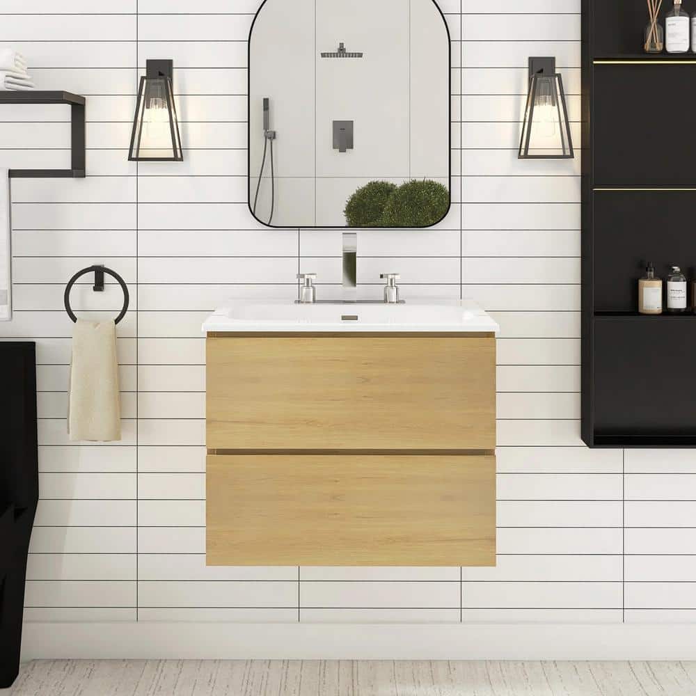 JimsMaison 24 in. W x 18 in. D x 21 in. H Single Sink Floating Bath ...