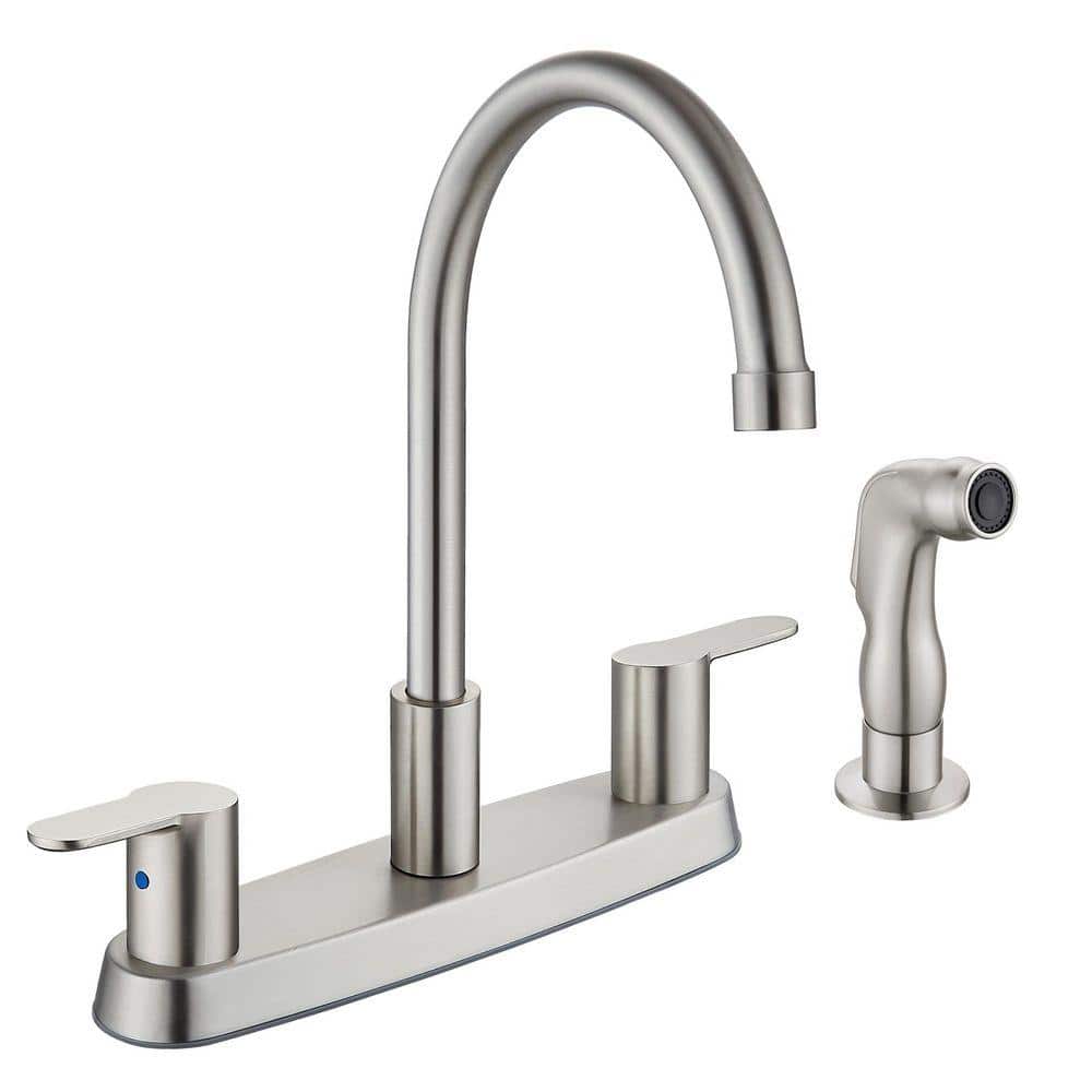 PICTURESQUE CENDU LLC Double Handle Deck Mount Standard Kitchen Faucet ...