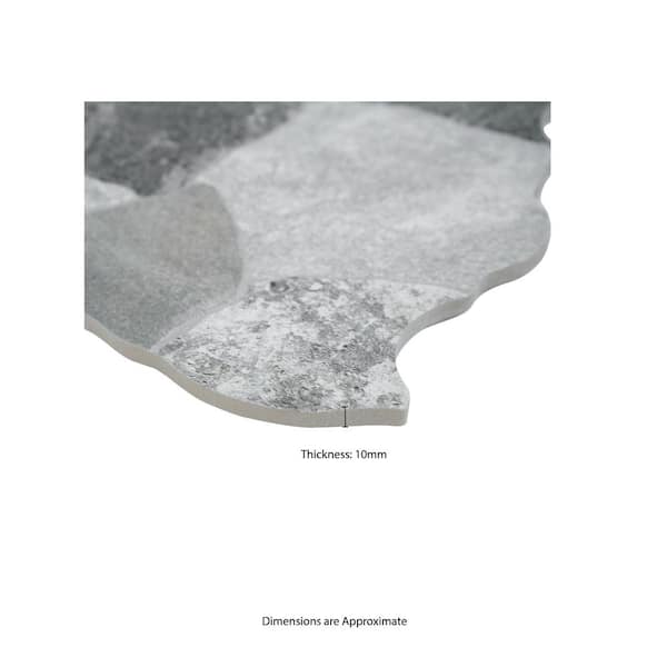 Reviews for MSI Neptune Gray Matte Porcelain Flagstone Look Tile, 17 in ...