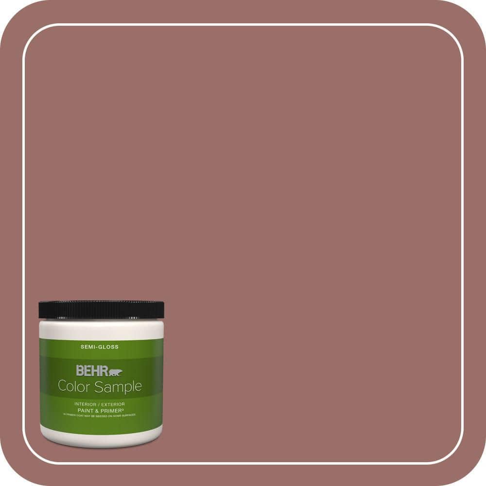 BEHR PREMIUM PLUS 8 oz. #170F-6 Gentle Doe Semi-Gloss Interior/Exterior ...