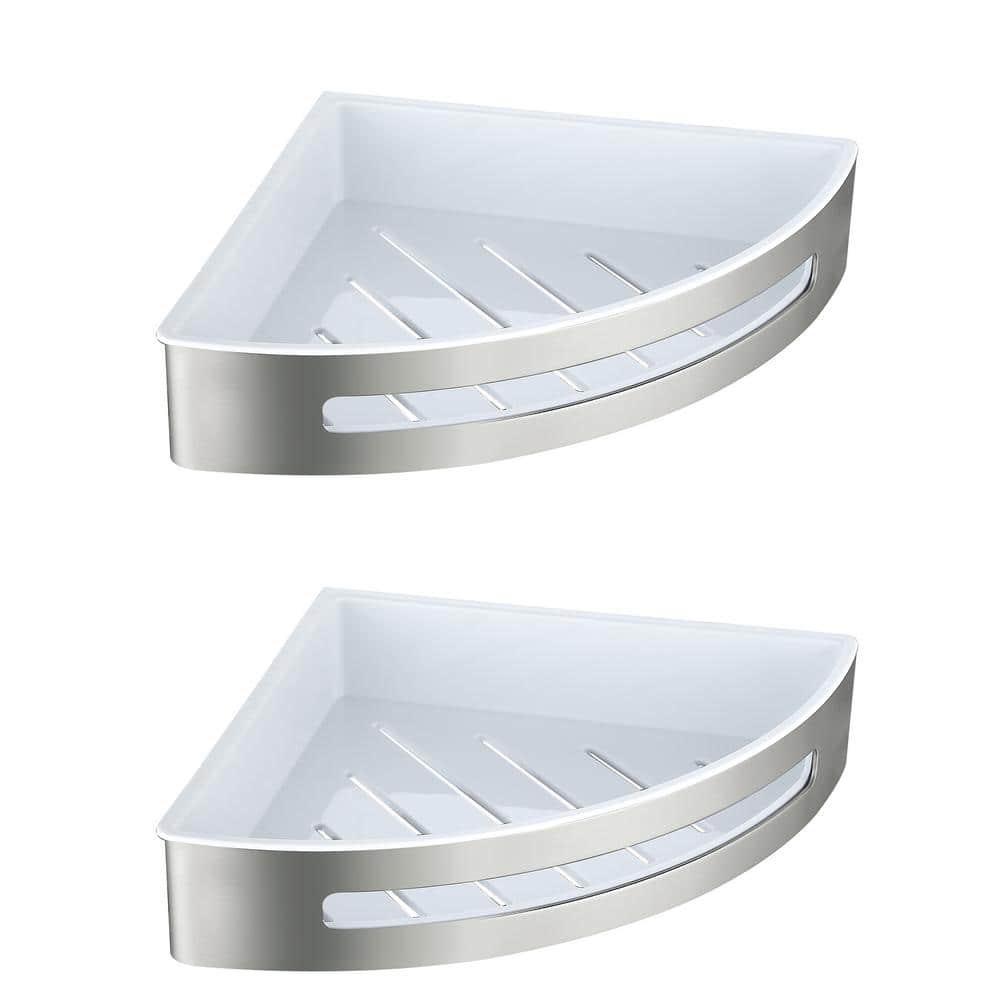 ATKING Stainless Steel Wall Mounted Corner Shower Caddy in Brushed ...