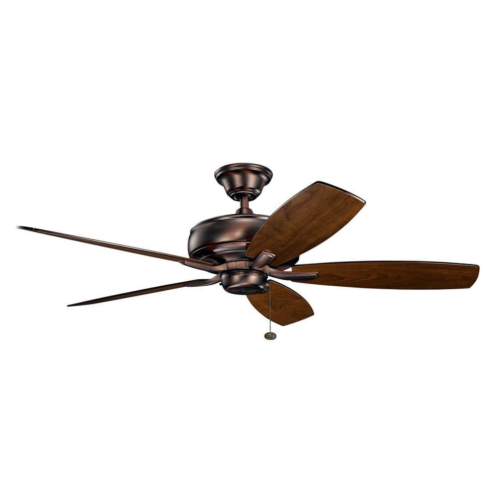 KICHLER Terra 52 in. Indoor Oil Brushed Bronze Downrod Mount Ceiling ...