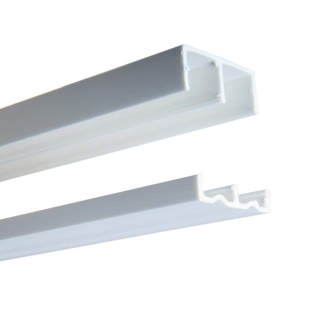 2419 Series 60 in. White Plastic Door Track Assembly-P2419 WH 60 - The ...
