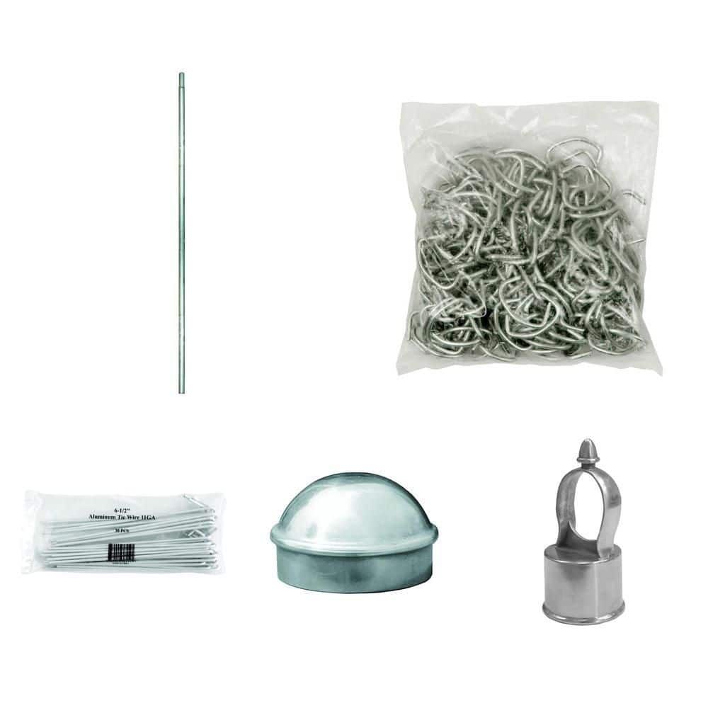 Everbilt Chain Link Fence Finishing BUNDLE: Includes Rail Caps, Eye ...