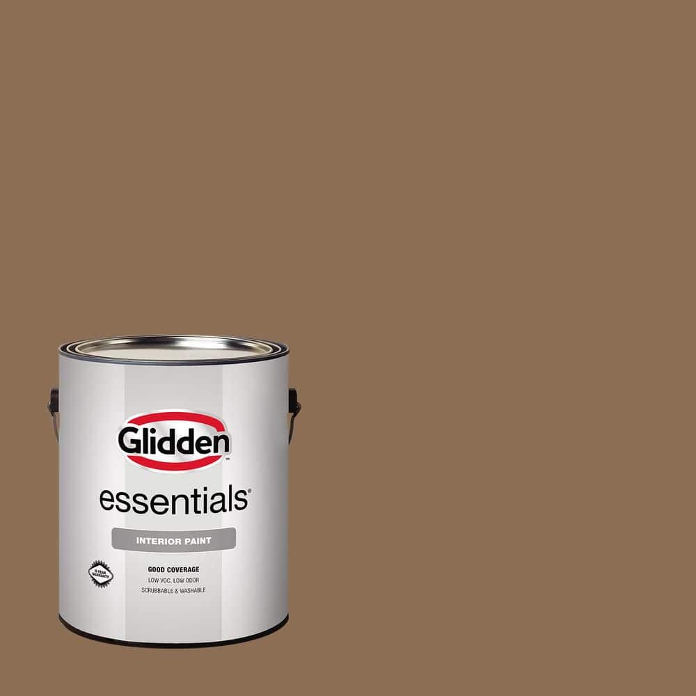 Glidden Essentials 1-gal. PPG1079-6 Caravel Brown-6 Semi-Gloss Interior ...