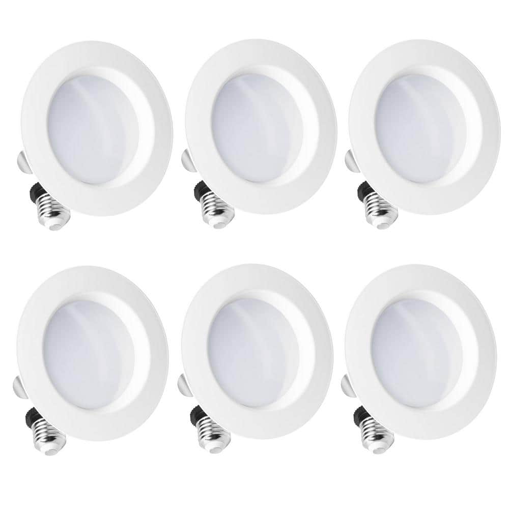 InfiBrite 4 in. 5000K Integrated LED Daylight Retrofit Recessed Trim ...