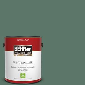 BEHR PREMIUM PLUS 1 gal. #S420-6 Pine Brook Eggshell Enamel Low Odor ...