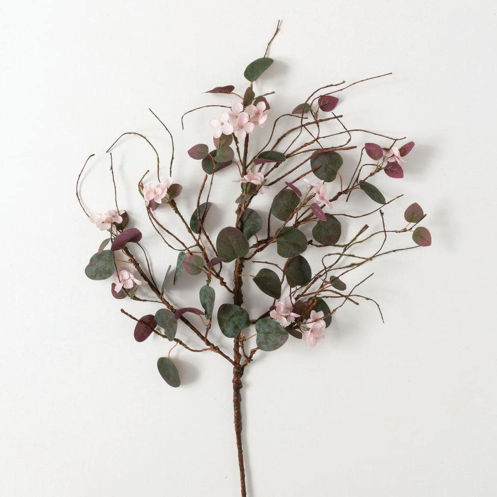 SULLIVANS 35 in. Pink Indoor Artificial Silk Wild Flower Spray WLFSP ...