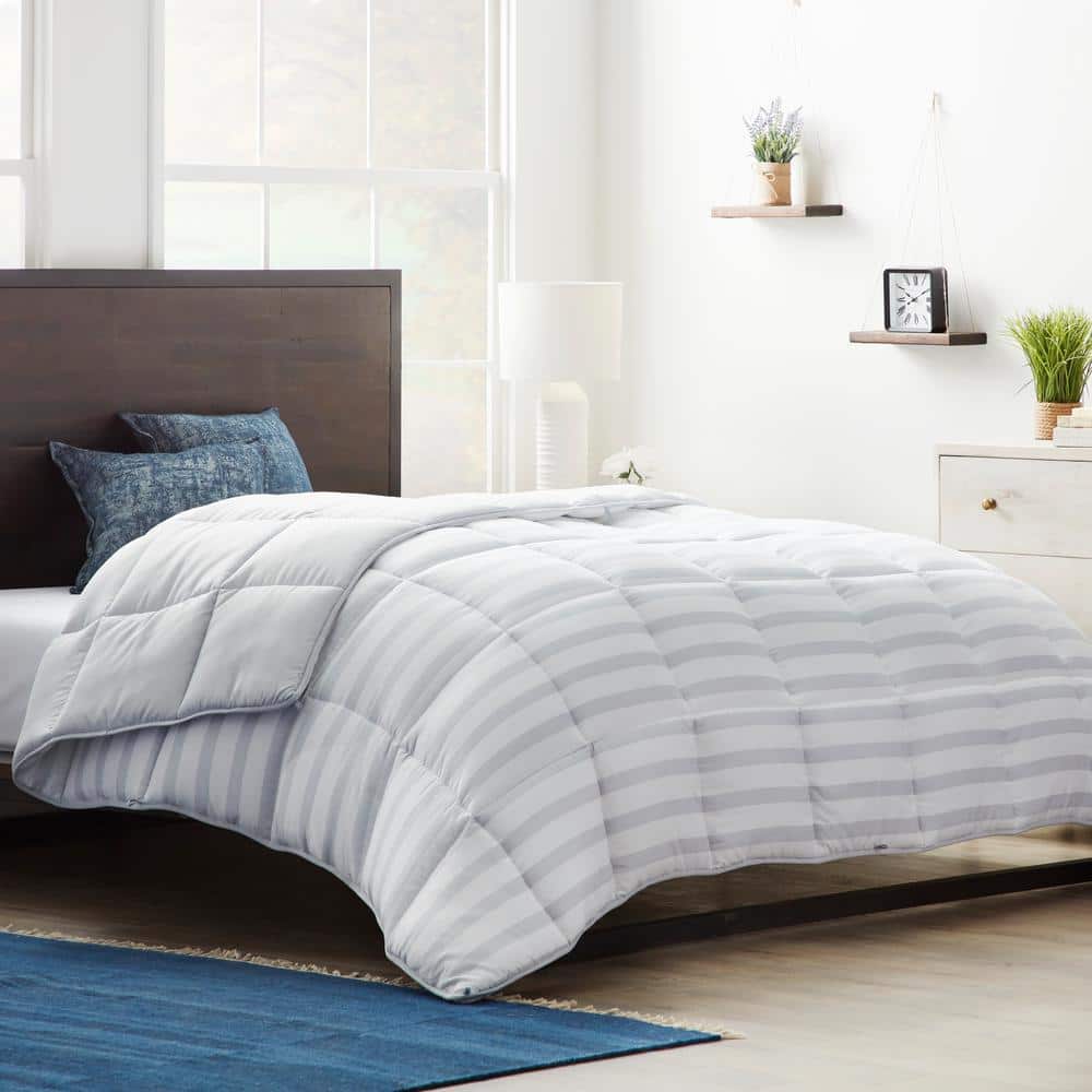 Brookside Down Alternative Reversible Quilted Oversized Queen Comforter ...