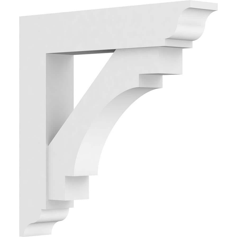Ekena Millwork 3 in. x 20 in. x 20 in. Merced Bracket with Traditional ...
