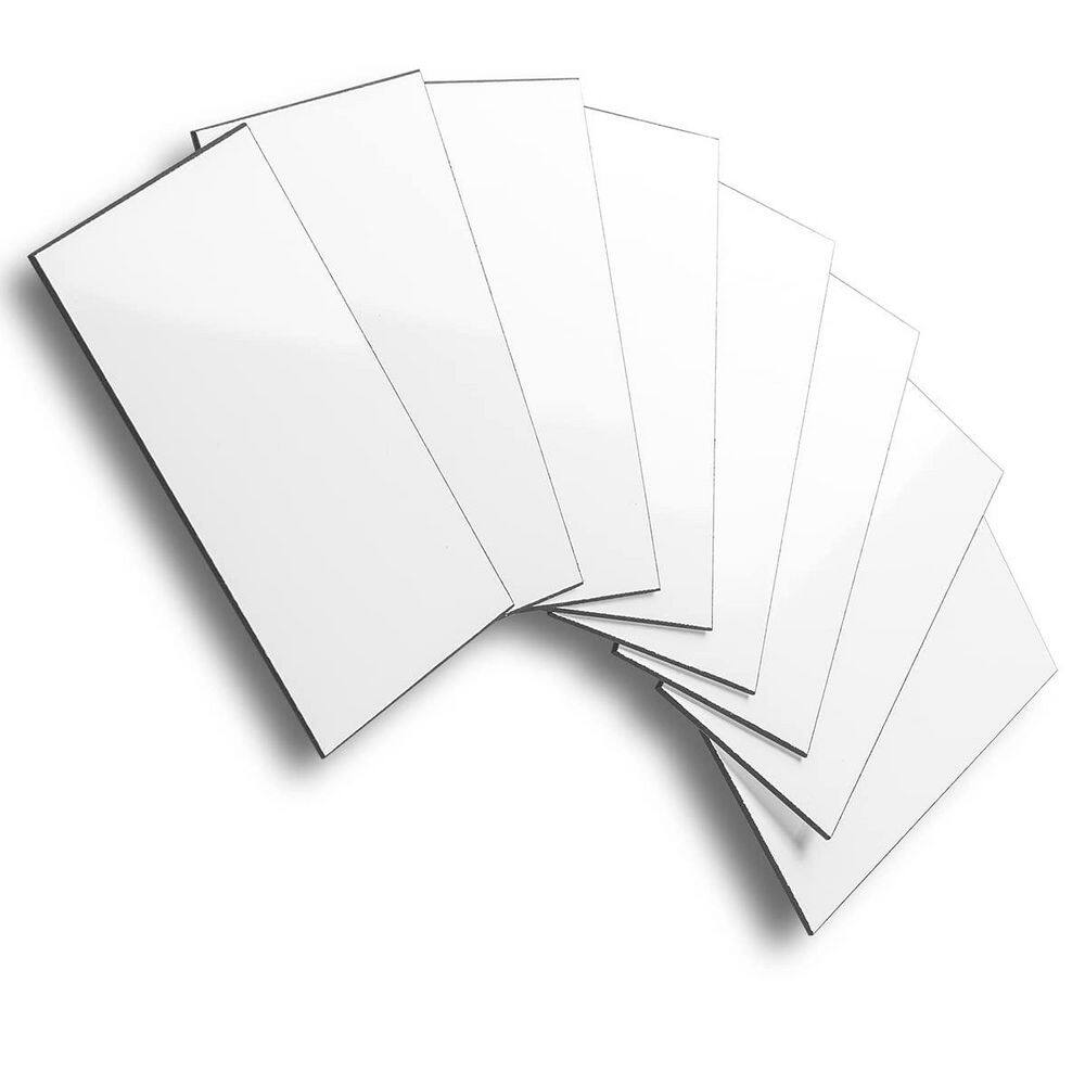 NVNOO 5.9 in. x 2.9 5 in. x 0.12 in. White Thick PVC Stick Wall Tiles ...