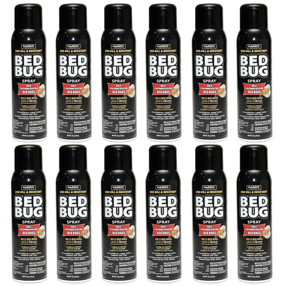 Harris Egg Kill and Resistant Bed Bug Spray (12-Pack) 12BLKBB-16A - The ...
