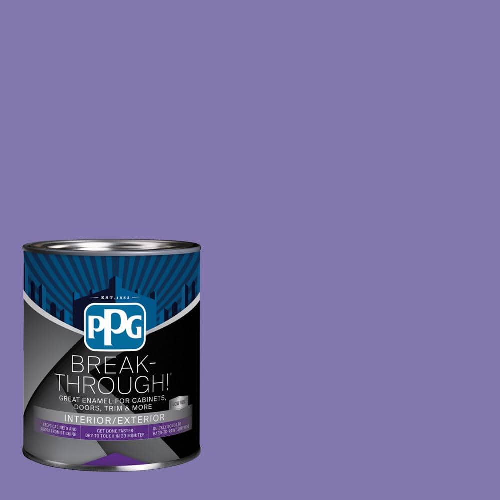 Break-Through! 1 qt. PPG1247-6 Purple Rhapsody Semi-Gloss Door, Trim ...