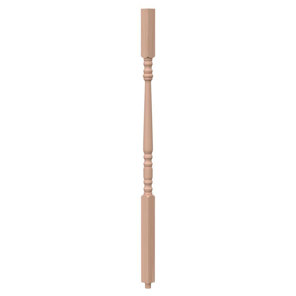 EVERMARK Stair Parts 34 in. x 1-1/4 in. 5205 Unfinished Red Oak Square ...