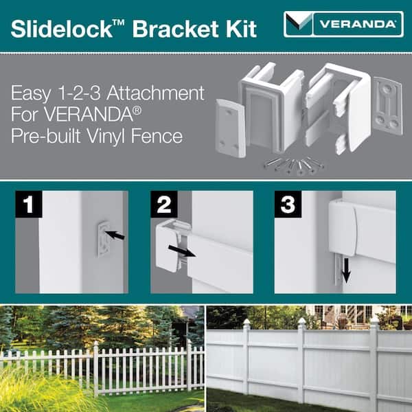 Veranda Slidelock Bracket Kit (2-Pack) with Screws 73014326 - The Home ...