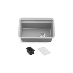 KOHLER Cairn 18-5/16 in. x 27-1/2 in. x12-5/8 in. Composite Undermount ...