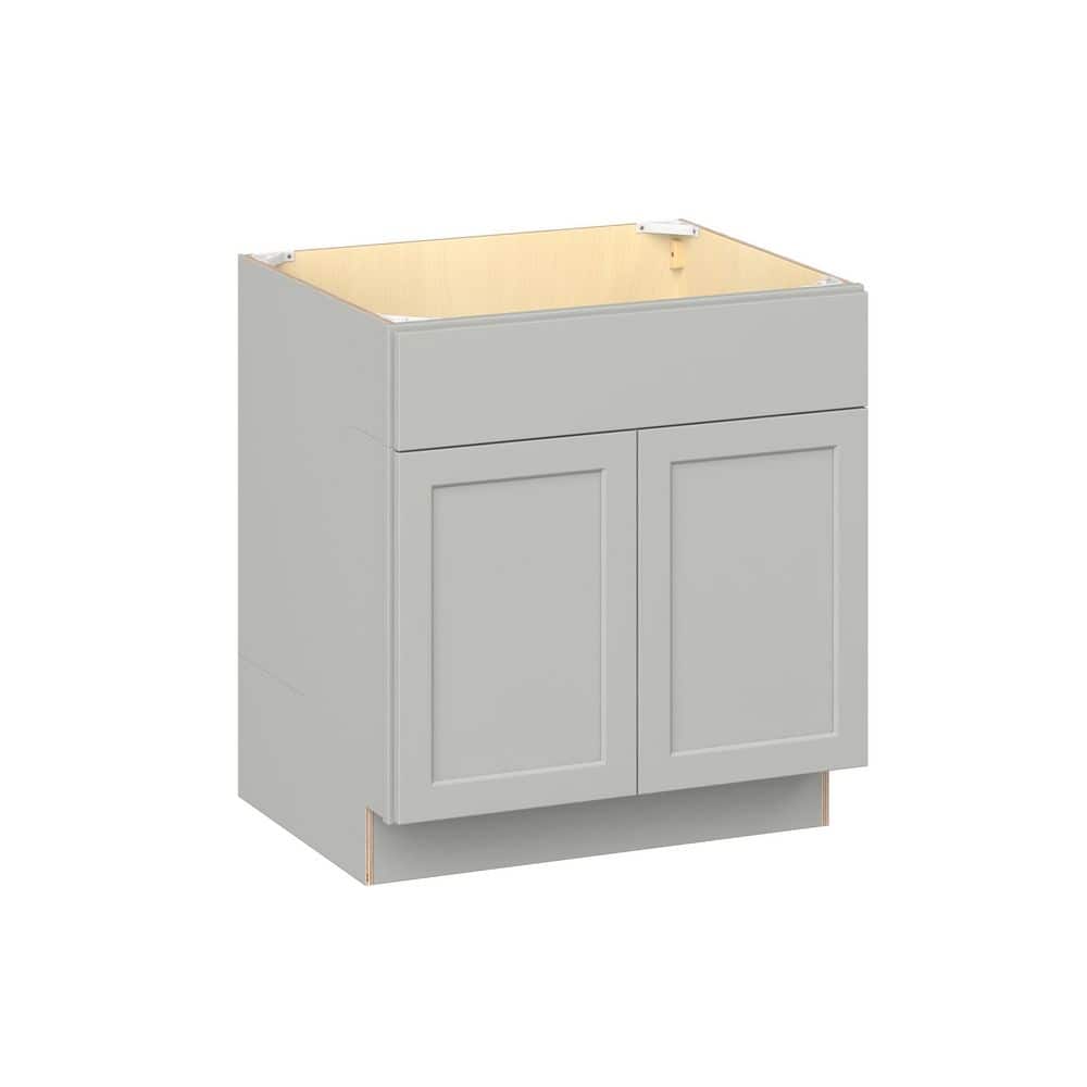 J COLLECTION Emerson Whisper Gray ADA Removable Front Sink Base Ready ...