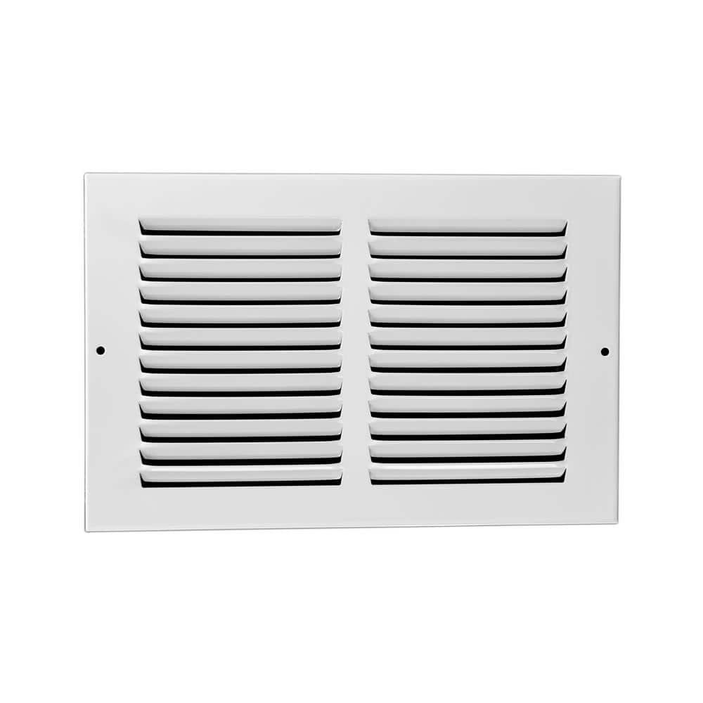 Venti Air 10 in. x 6 in. White Flat Return Air Steel Grille HRG1006 ...