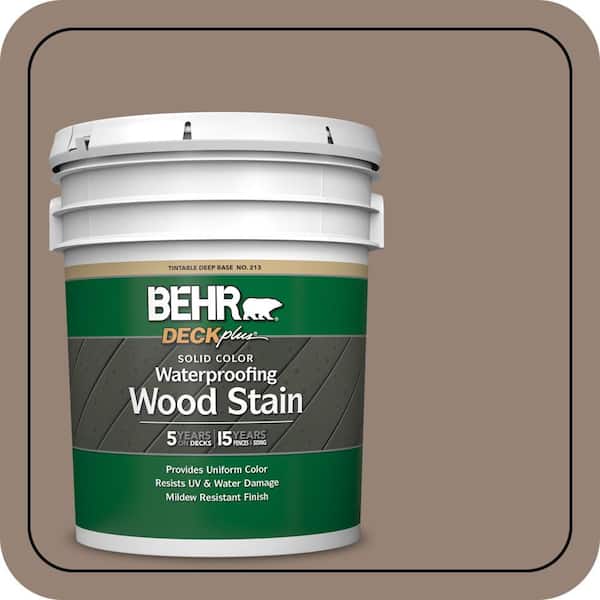 BEHR DECKplus 5 gal. #N230-5 Dry Brown Solid Color Waterproofing ...