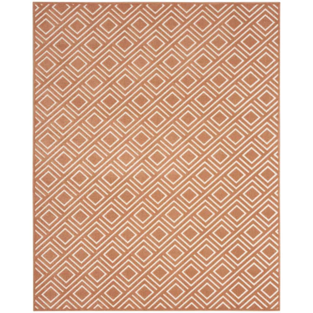 Nourison Casual Copper 8 ft. x 10 ft. Checker Contemporary Area Rug ...