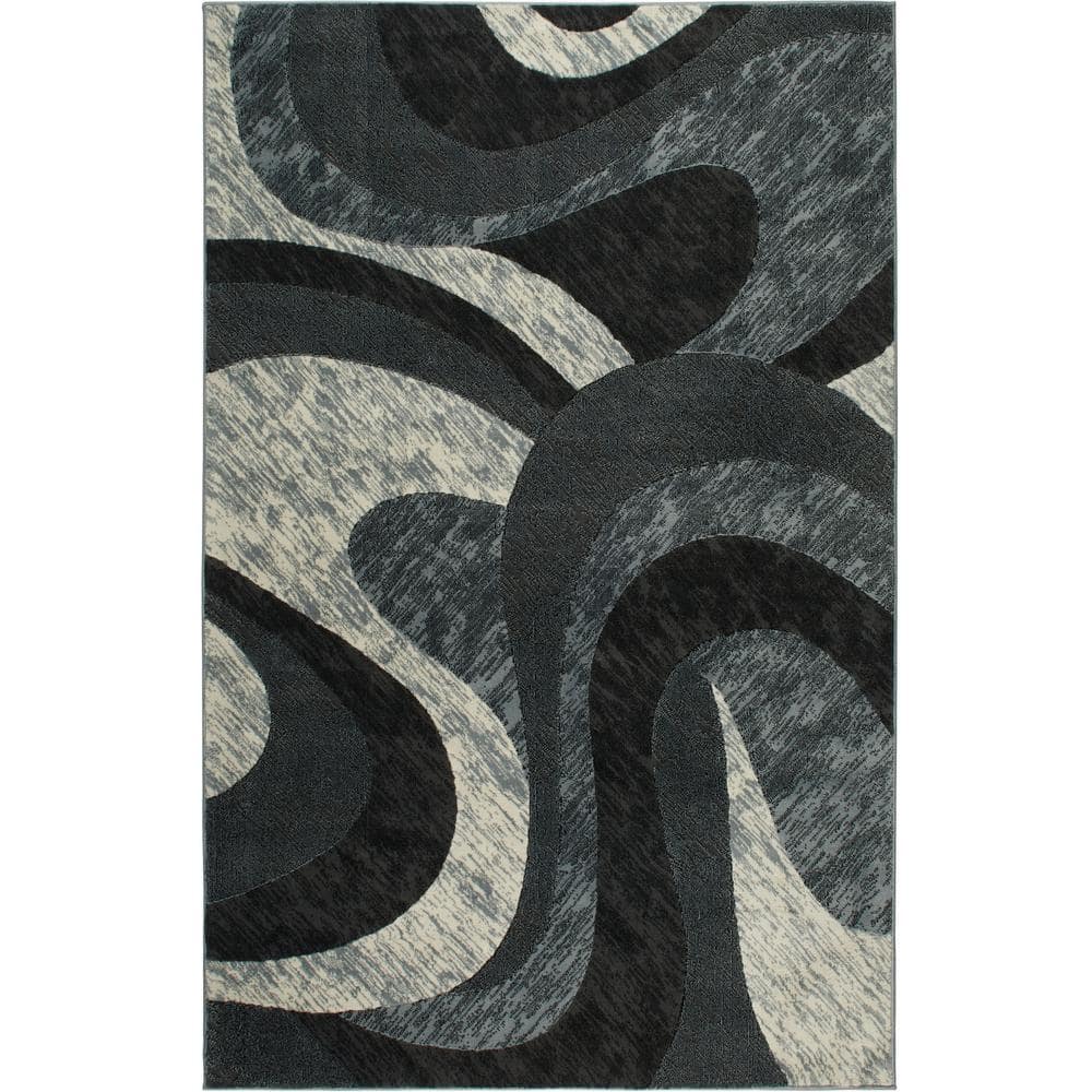 Home Dynamix Catalina Grey/Ivory 8 ft. x 10 ft. Abstract Area Rug 1 ...