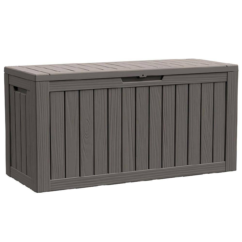 WTVWTV 80 Gal. Waterproof Outdoor Resin Storage Deck Box, Large ...