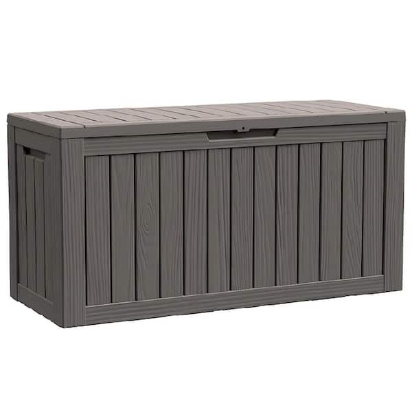 WTVWTV 80 Gal. Waterproof Outdoor Resin Storage Deck Box, Large ...