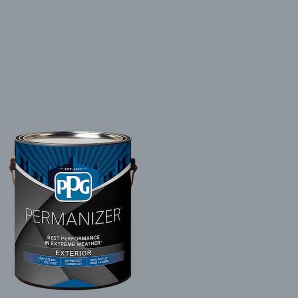 PERMANIZER 1 gal. PPG1039-4 Pachyderm Satin Exterior Paint PPG1039-4PZ ...