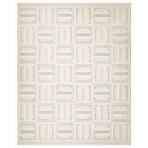 Nourison Nordic Ivory Blue 2 ft. x 6 ft. Geometric Contemporary Runner ...
