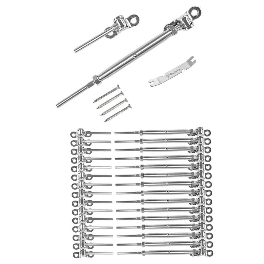 Angel Sar 16-Pairs T316 180° 1/8 in. Swage Toggle Turnbuckle Hardware ...