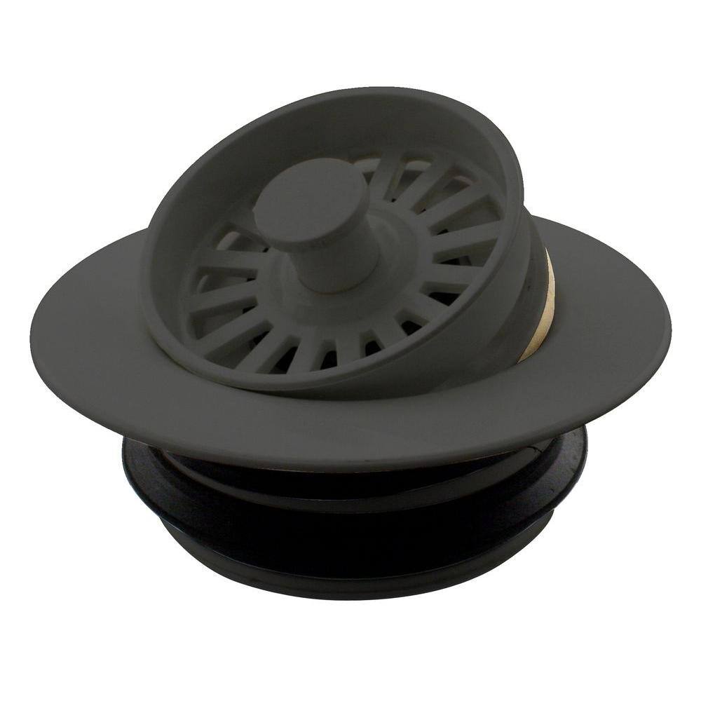 Westbrass Universal Disposal Ring and Strainer Stopper in Black D2124 ...