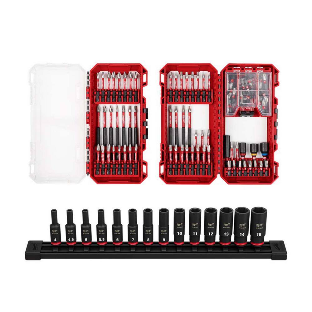 Milwaukee SHOCKWAVE Impact-Duty Alloy Steel Screw Driver Bit Set with ...