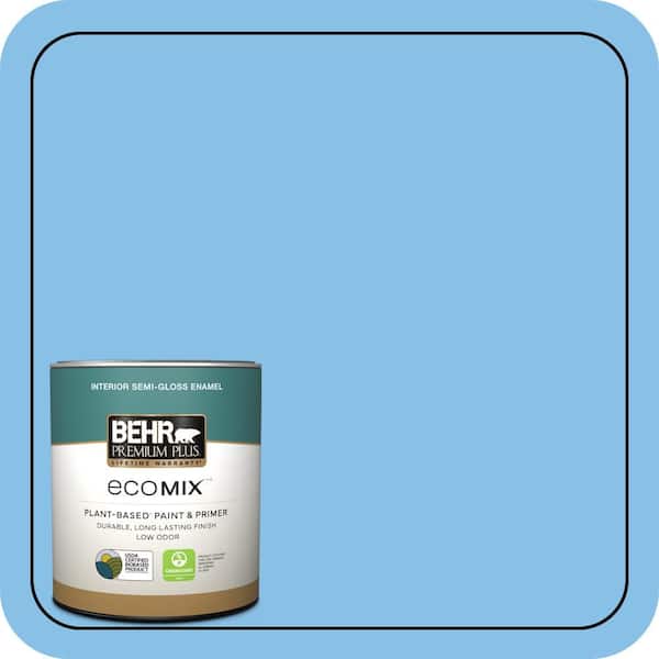 BEHR PREMIUM PLUS 1 qt. #P510-3 Rhodes Semi-Gloss Enamel EcoMix Plant ...