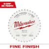 Milwaukee 5-3/8 in. x 36-Tooth Carbide Fine Finish Circular Saw Blade ...