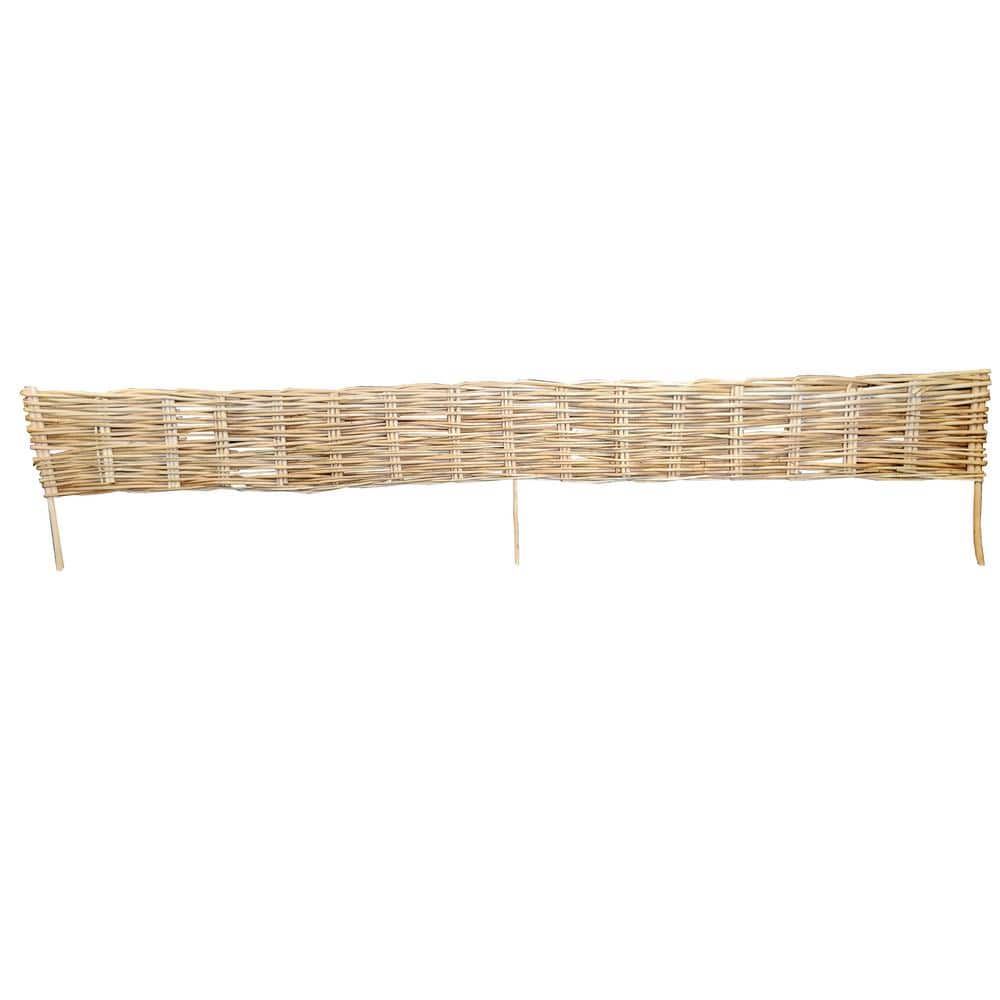 MGP 72 in. x 14 in. x 1 in. Carbonized Tan Woven Willow Edging WE-476C ...