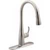 KOHLER Simplice Single-Handle Pull-Down Sprayer Kitchen Faucet in ...