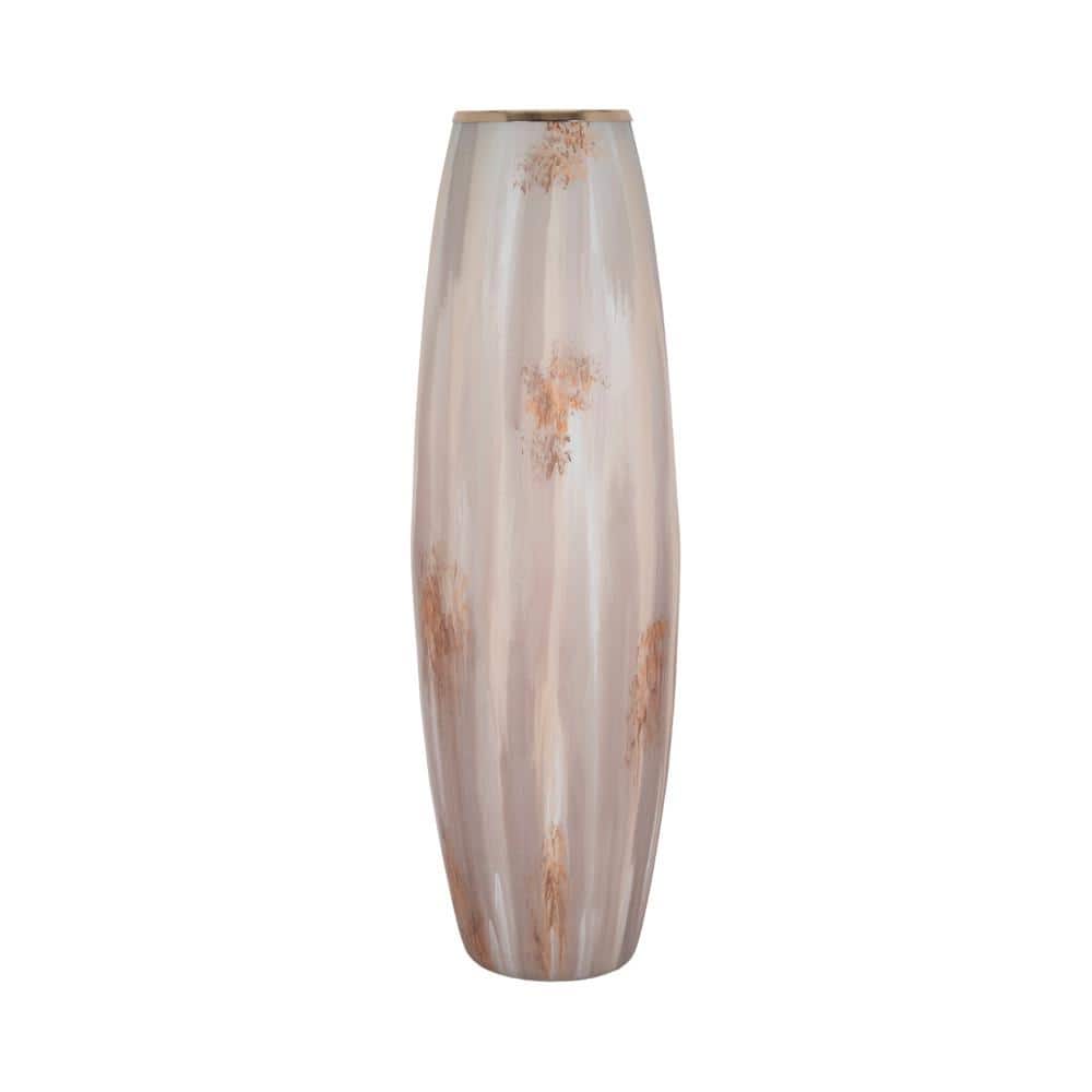 Liv & Skye 31 in. Tan Glass Urn Decorative Vase 20732-03 - The Home Depot