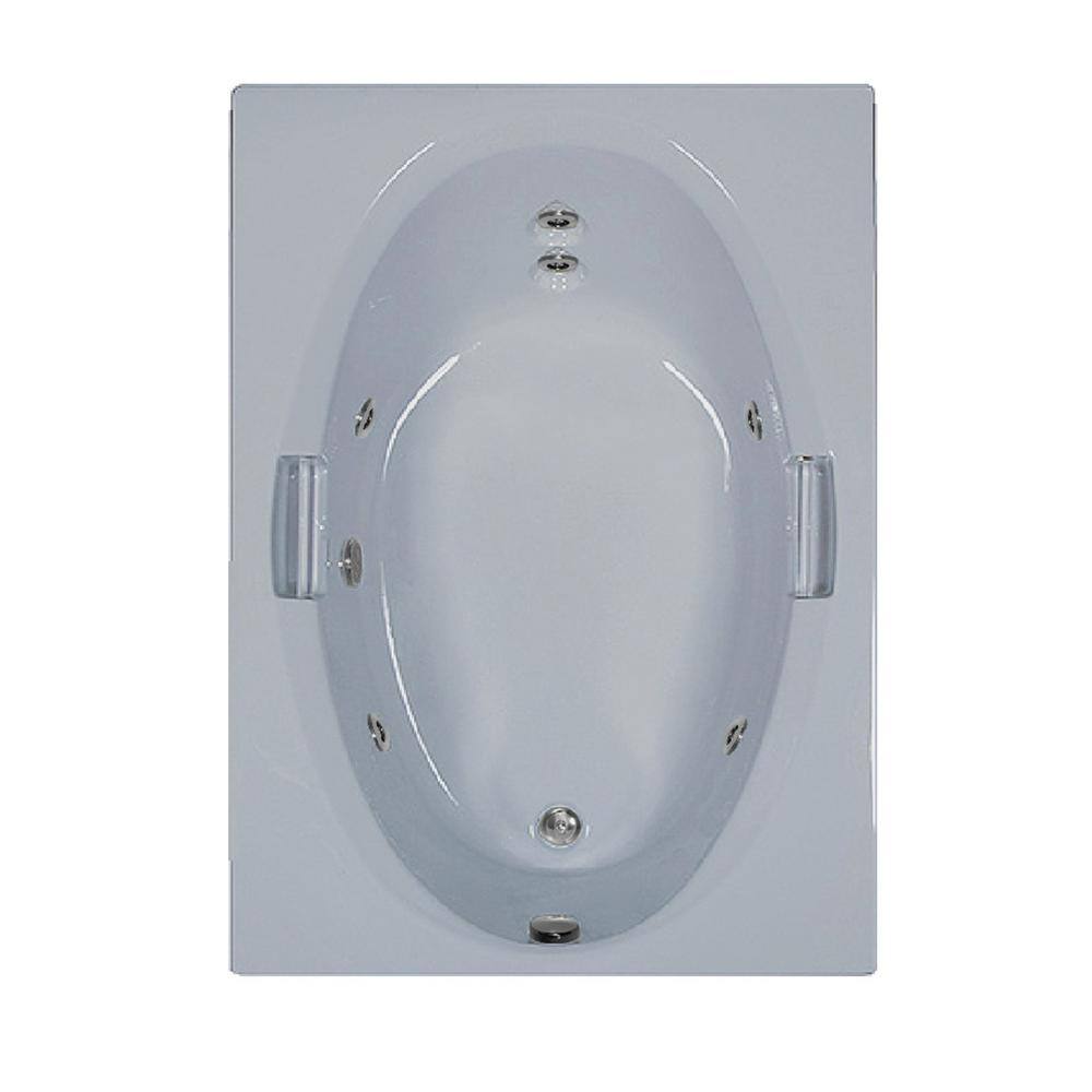 Comfortflo 60 in. x 42 in. Acrylic Rectangular Drop-in Whirlpool ...