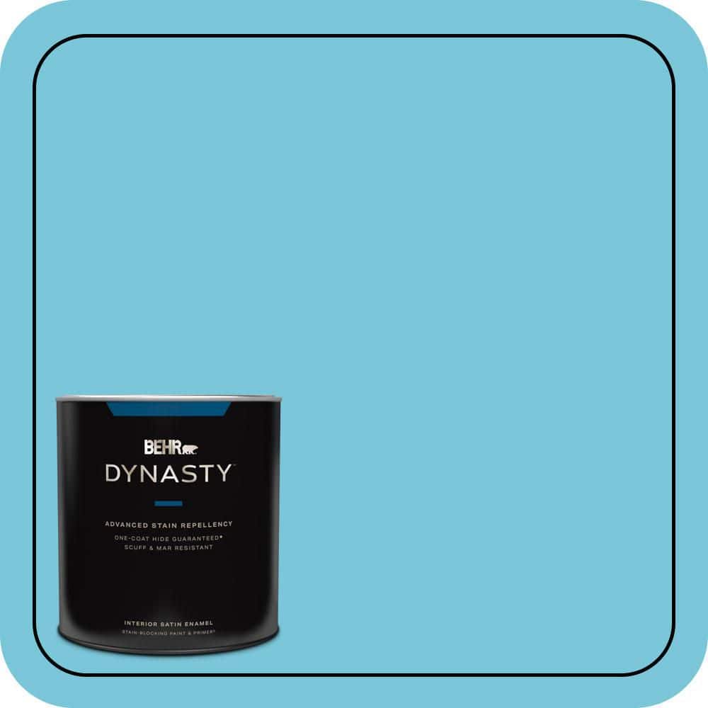 BEHR DYNASTY 1 qt. #520B-4 Water Flow Satin Enamel Interior Stain ...