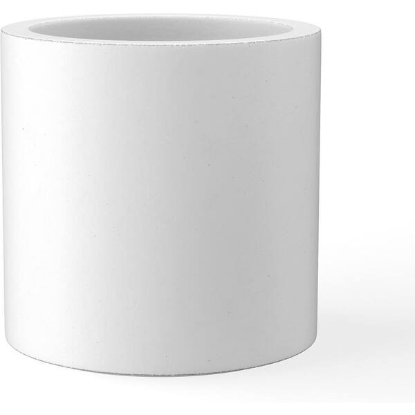 KANTE 18.1"H Natural Tall Round Concrete Planter with Drainage Plug for ...